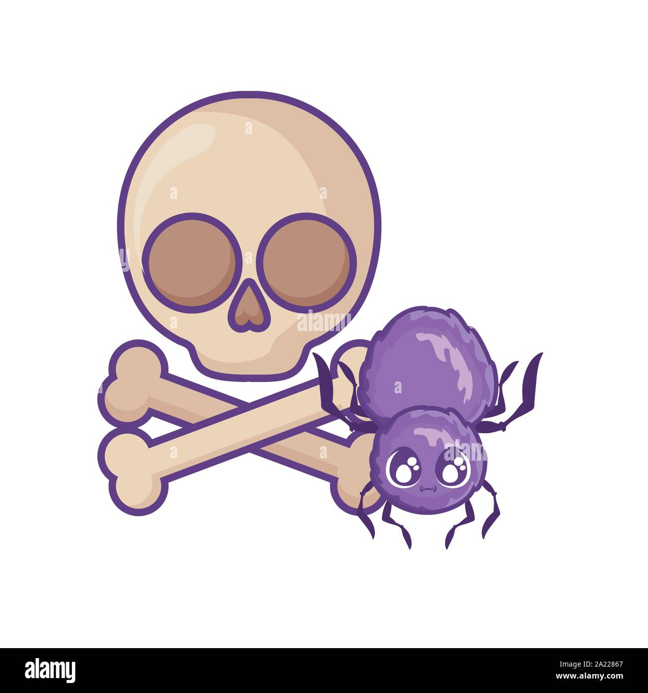 creepy spider animal on white background vector illustration design ...