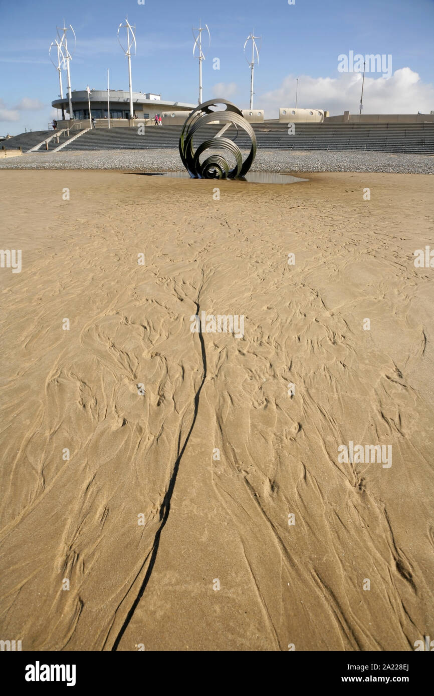 The public art installation Mary's Shell on the beach at Cleveleys, nr ...