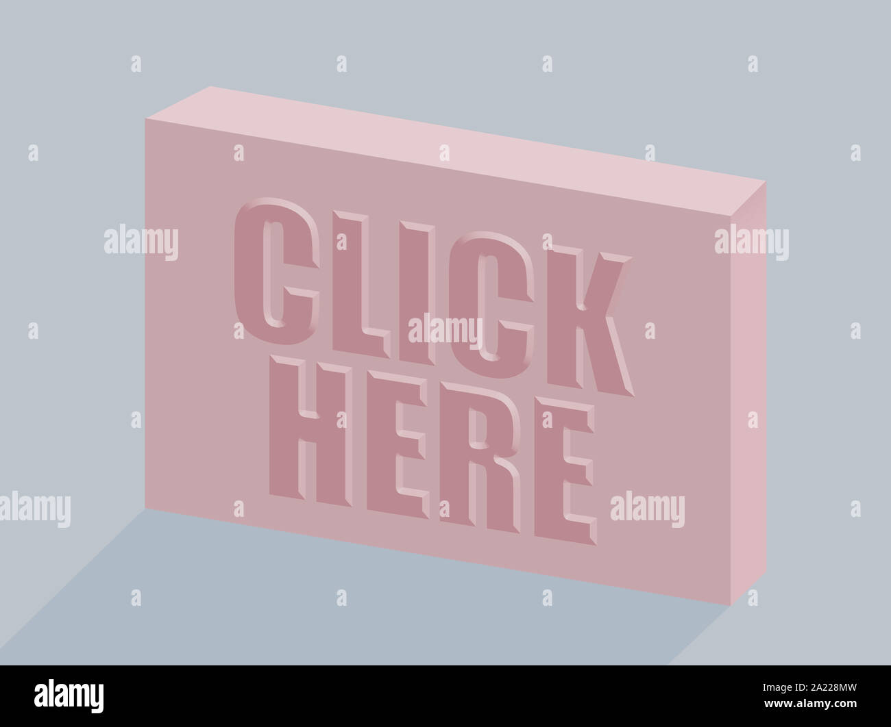 click here modern word write Stock Photo - Alamy
