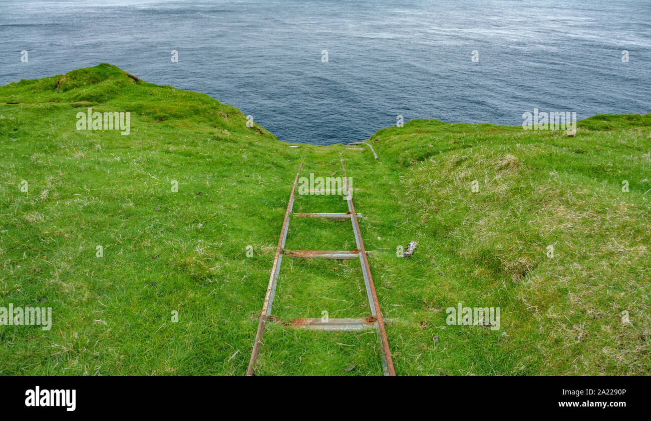 Rusty abandoned railroad track near the ocean Stock Photo - Alamy