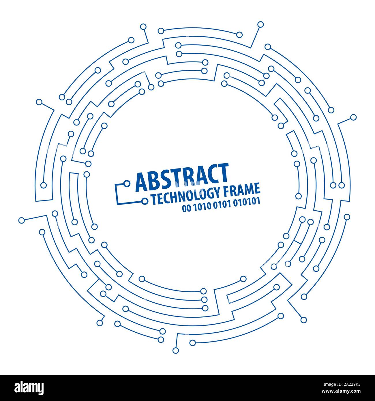 Abstract technology round frame Stock Vector Image & Art - Alamy