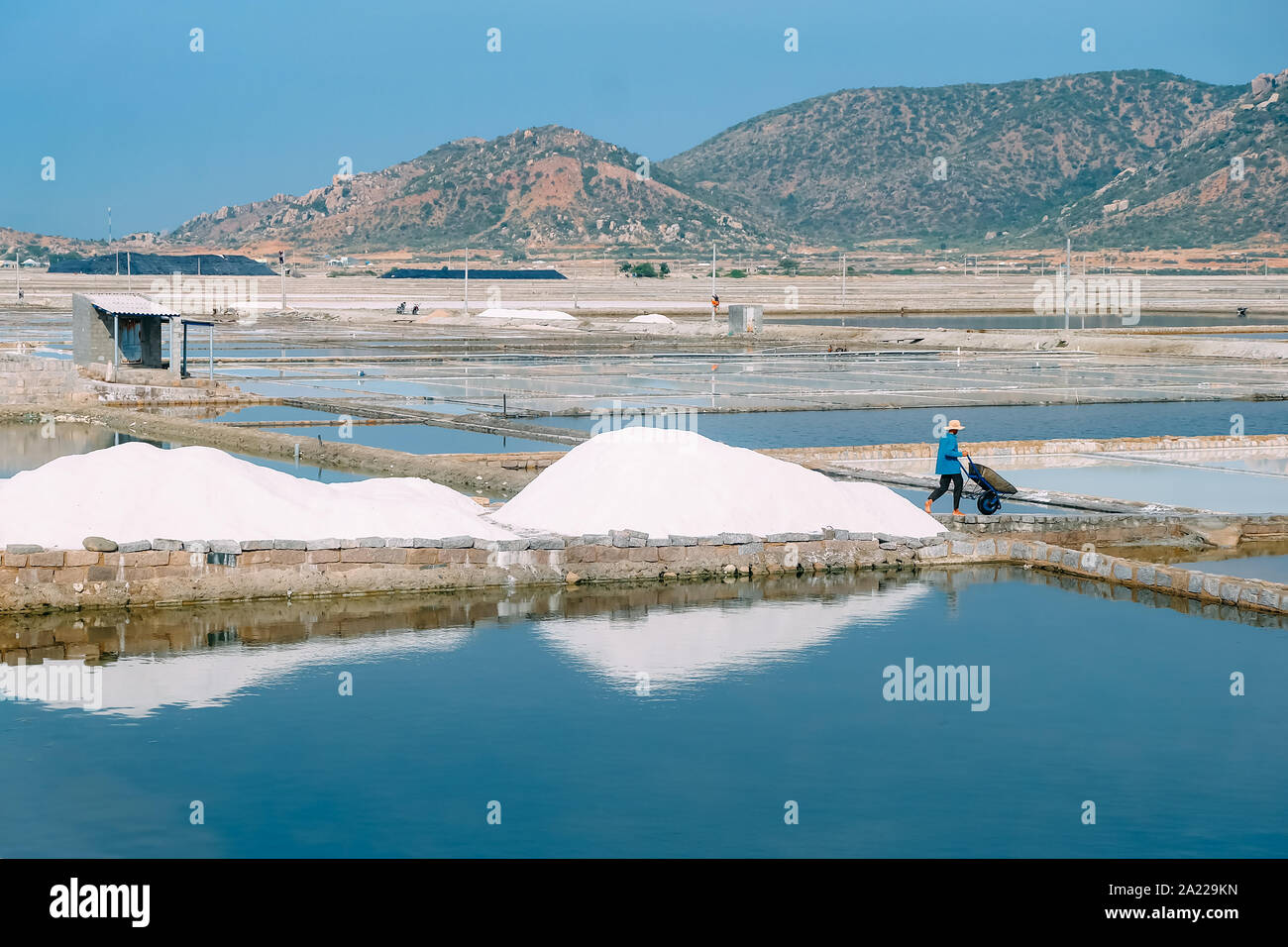 Sea water sea salt harvesting hi-res stock photography and images - Alamy