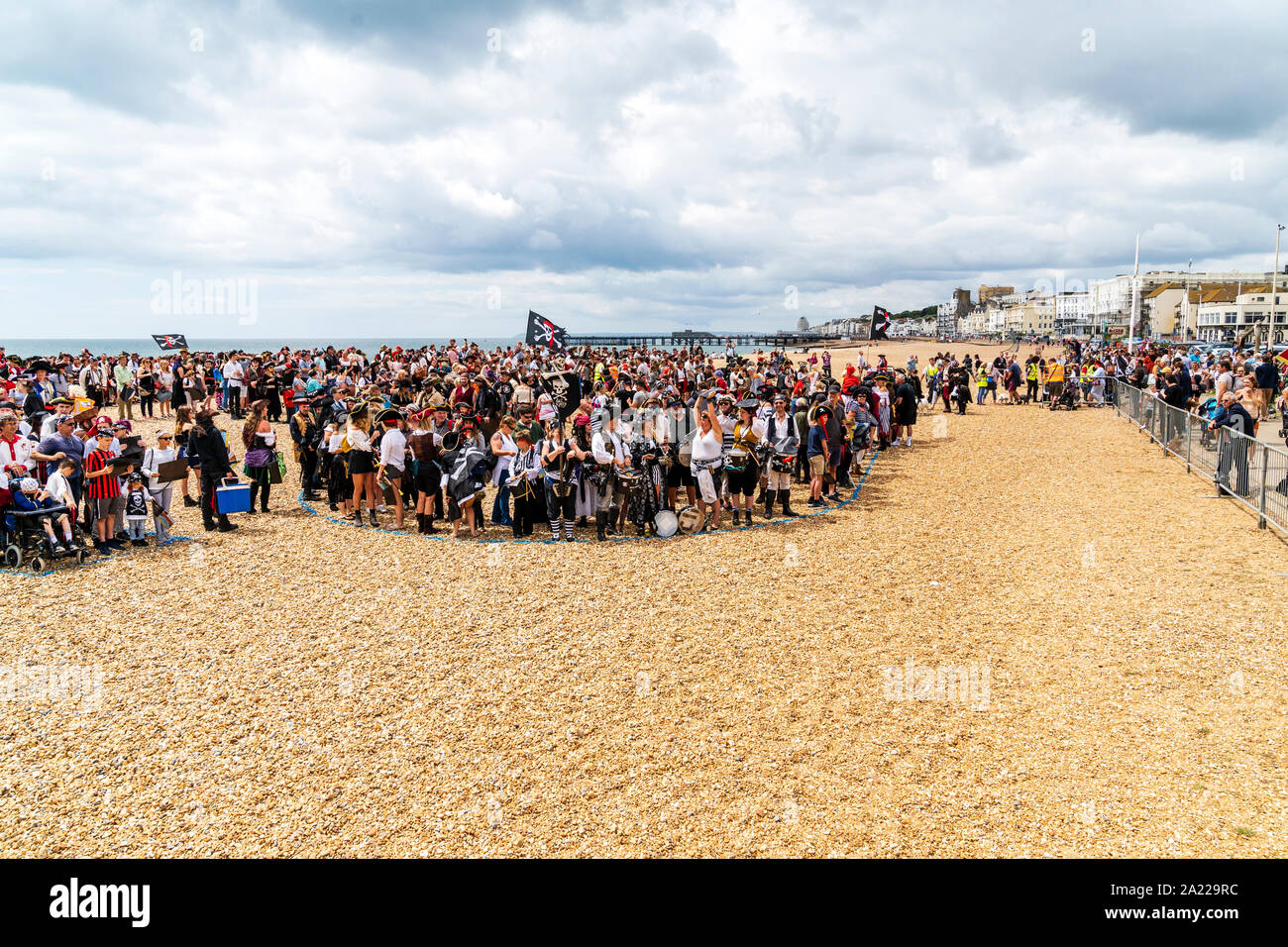 Pirate Day in Hastings, UK. Thousands of people dressed as pirates ...