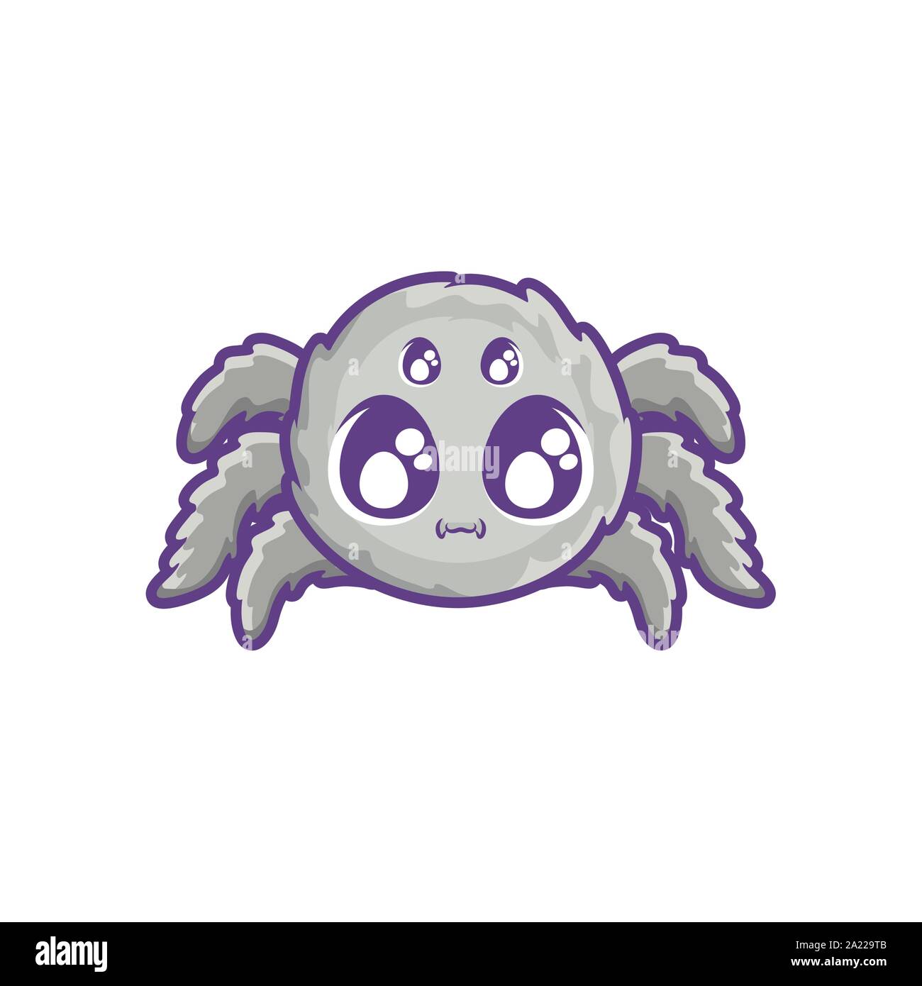 creepy spider animal on white background vector illustration design ...