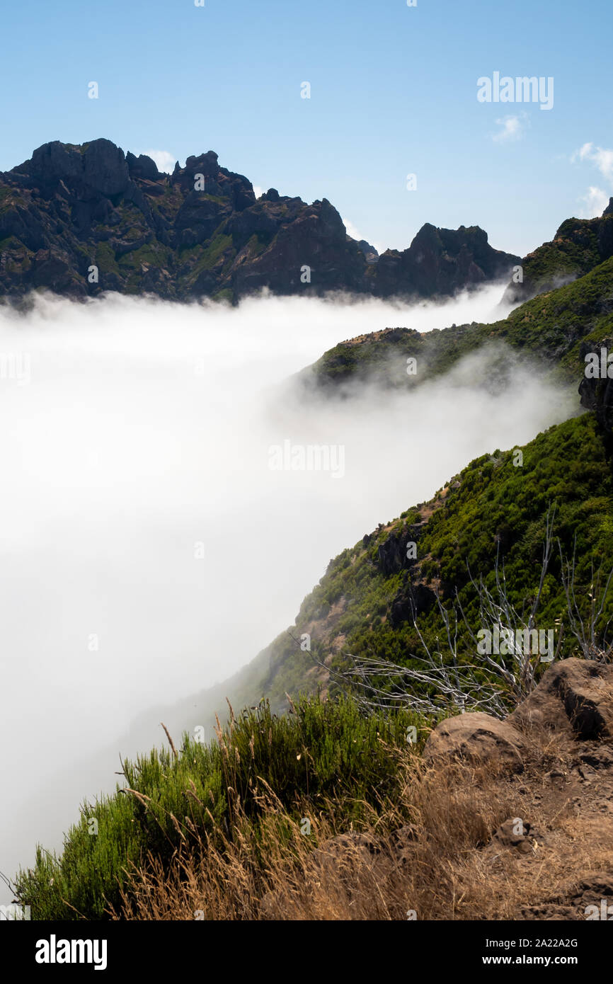 Madeira mountains high over sky hi-res stock photography and images - Alamy