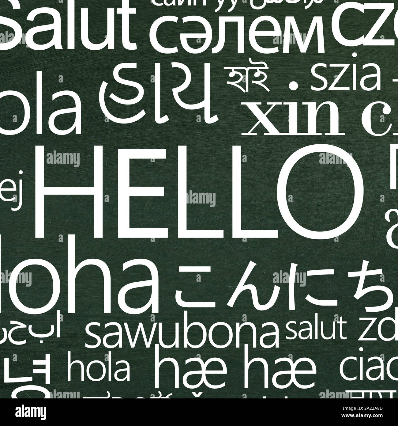 International greeting. Word Hello in different languages for school ...