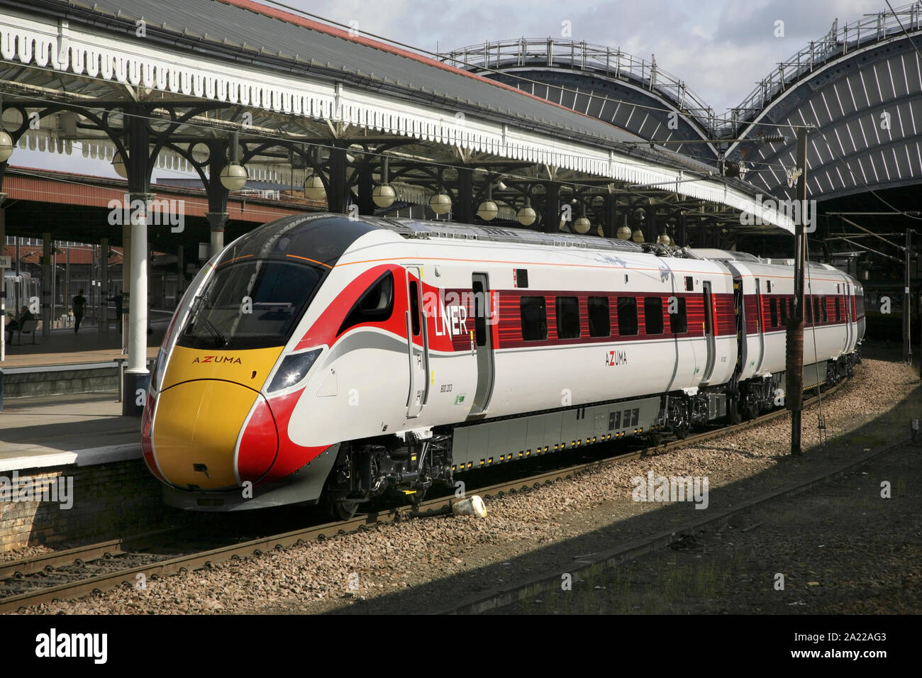 LNER Azuma high speed train at York station, UK Stock Photo - Alamy