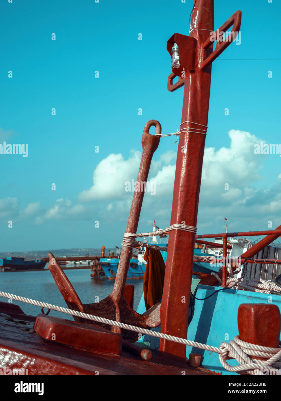 Anchor fishing harbour bali hi-res stock photography and images - Alamy
