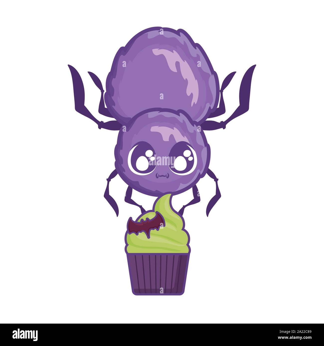 creepy spider animal on white background vector illustration design ...