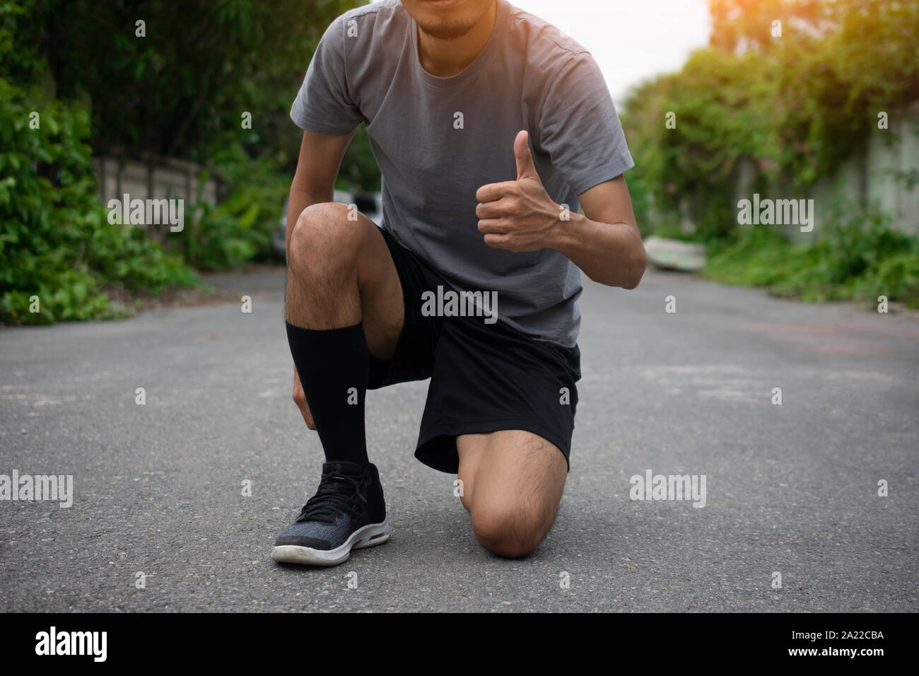 Runner Man run on the street be running for exercise,Run sports ...