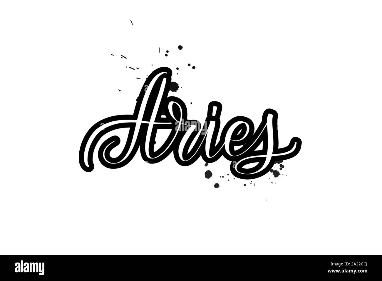 Vector calligraphy illustration isolated on white background Stock ...