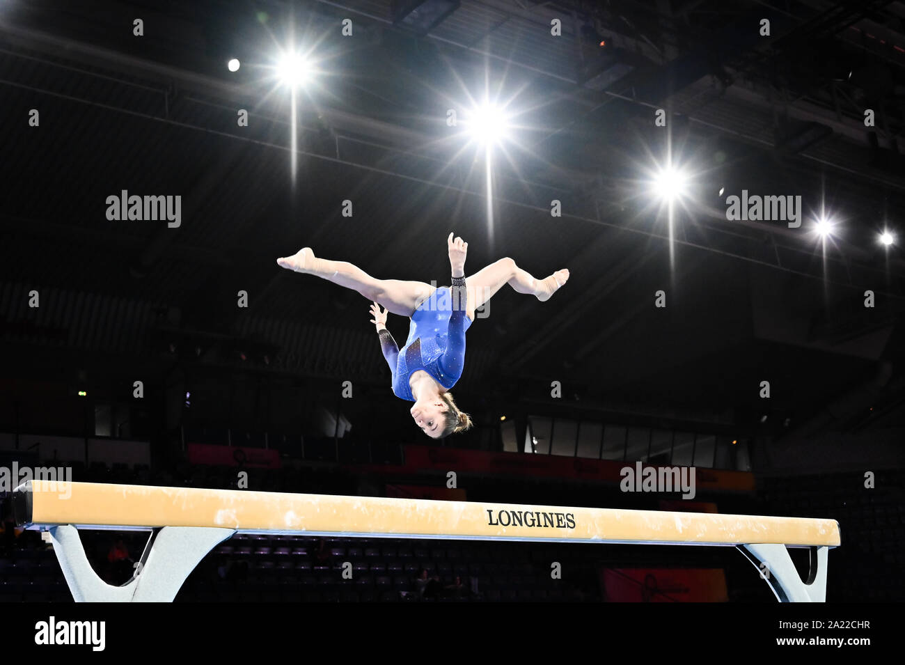 Stuttgart, Germany. 30th Sep, 2019. SIMONA CASTRO from Chile practices ...