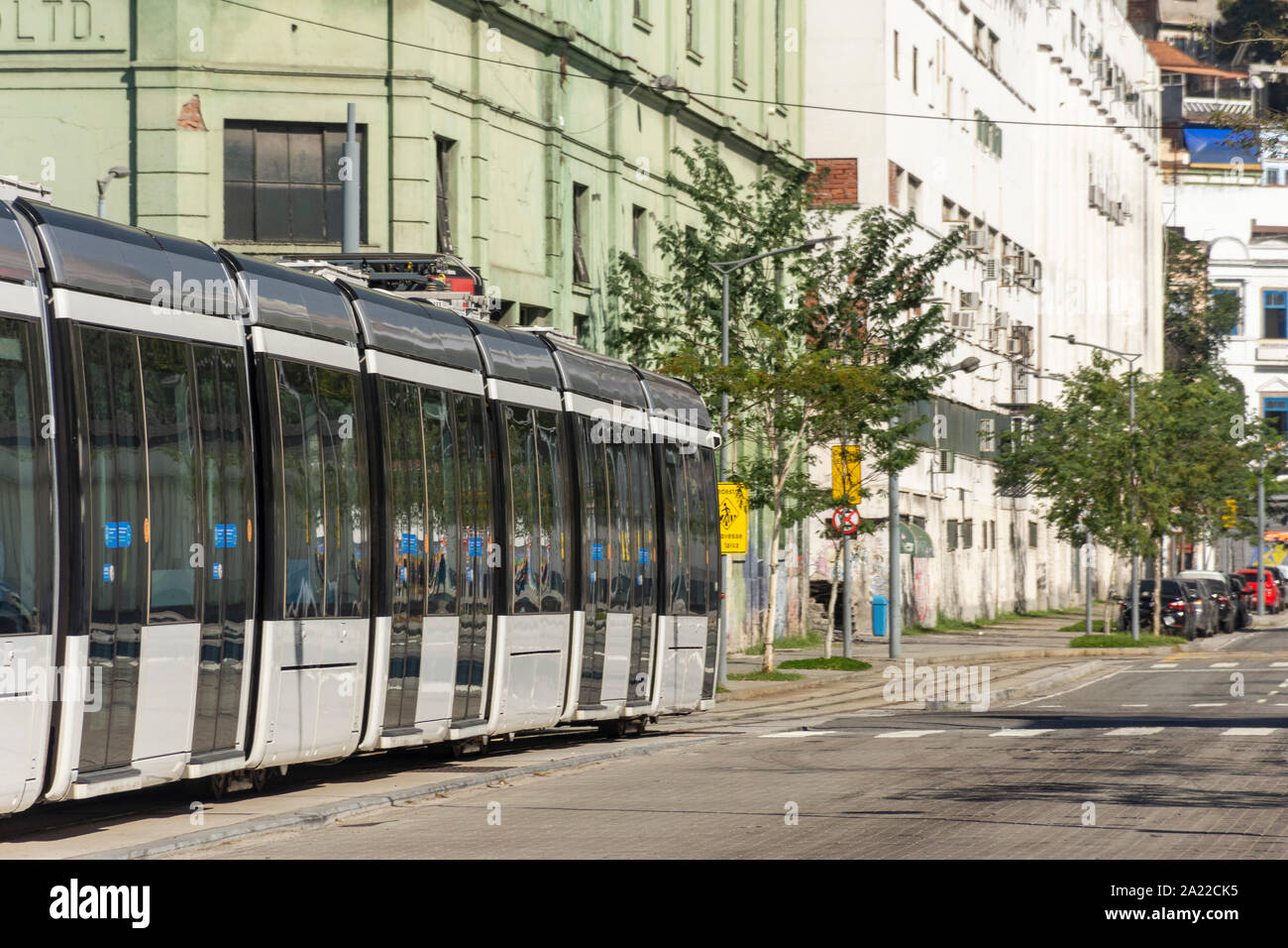 VLT train in downtown Rio de Janeiro, Brazil Stock Photo - Alamy