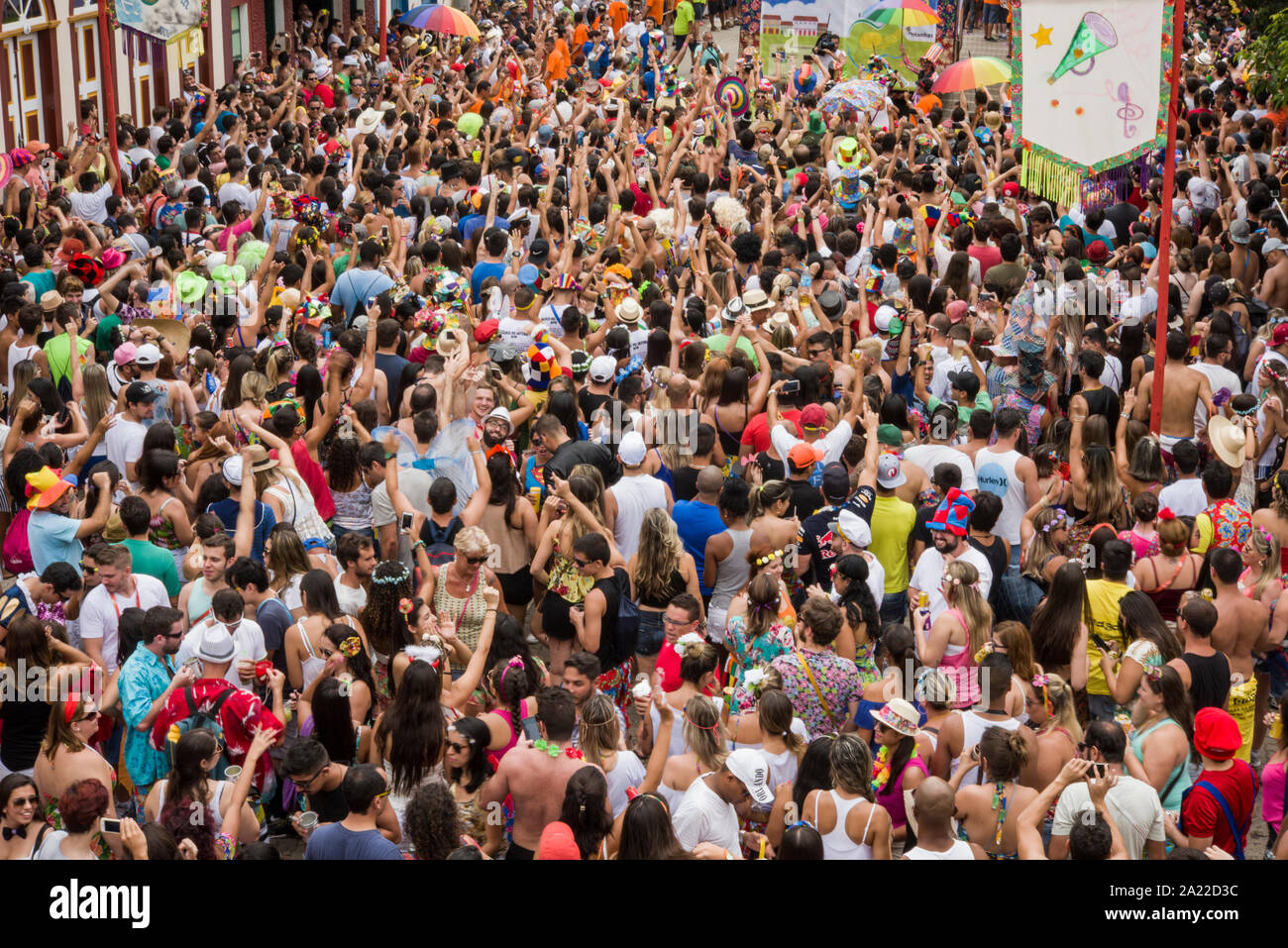 Revelers crowd during Brazilian Carnival Stock Photo - Alamy