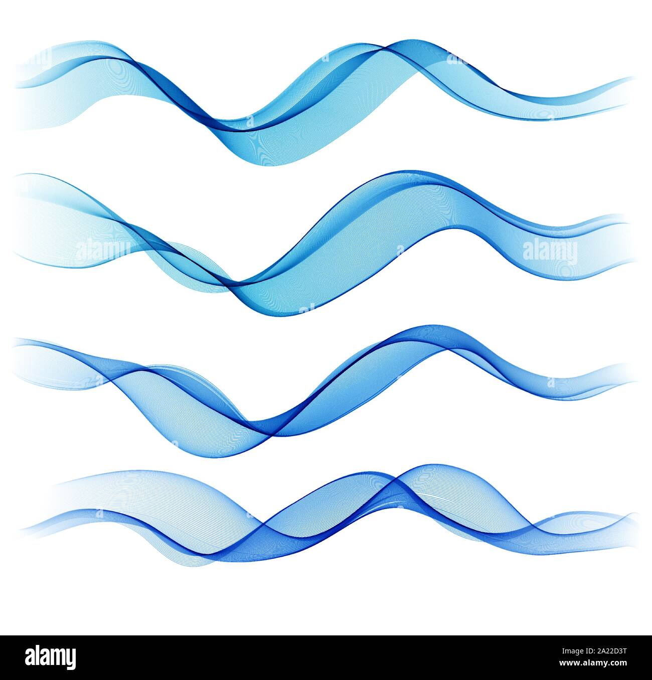 Set of blue abstract wave design element Stock Vector Image & Art - Alamy
