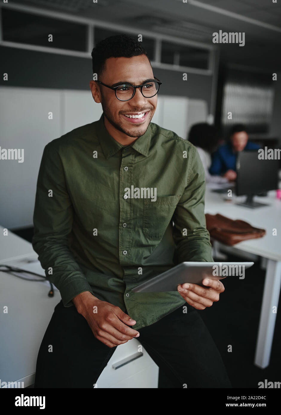 Thoughtful smile hi-res stock photography and images - Alamy