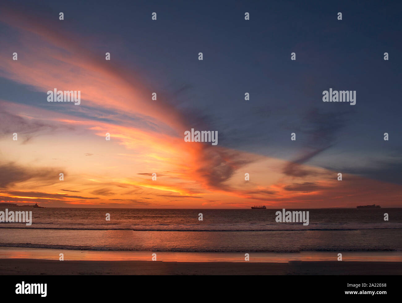 Sunset at the beach Stock Photo - Alamy