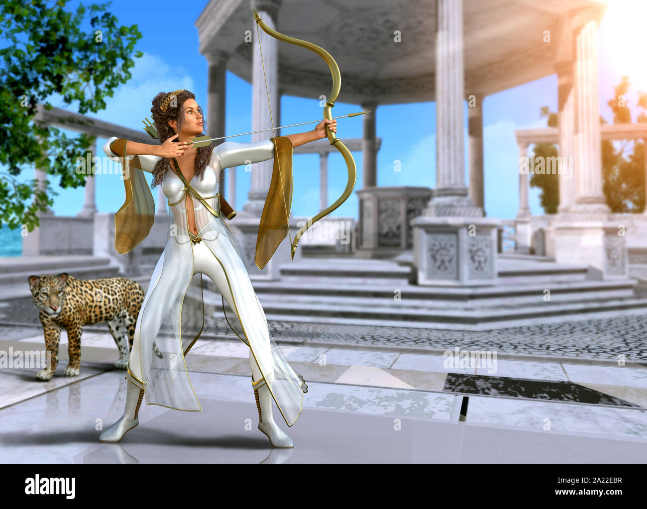 Artemis Goddess Painting