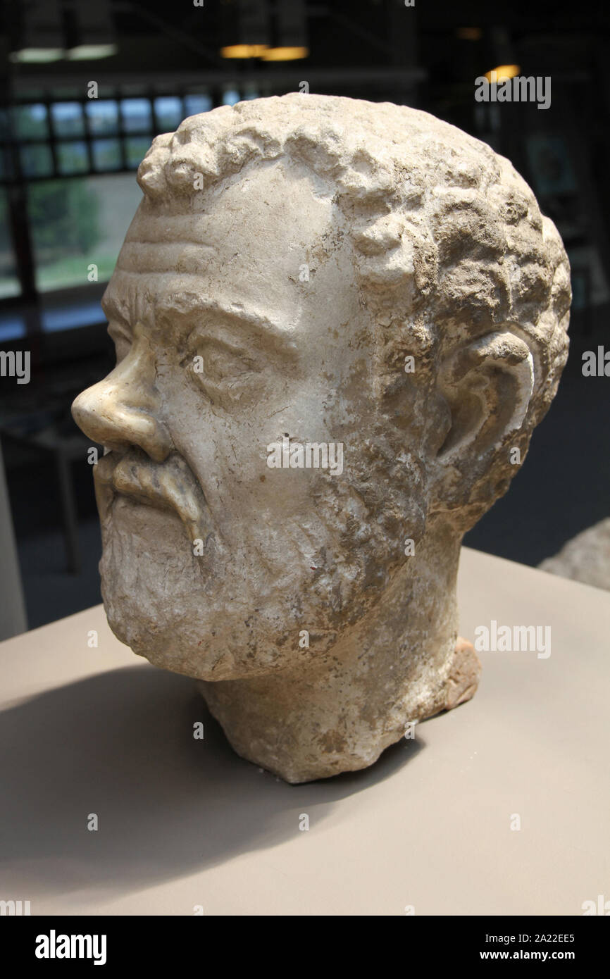 The Imperial Portrait (Severan Dynasty) head bust, found at the Diana ...
