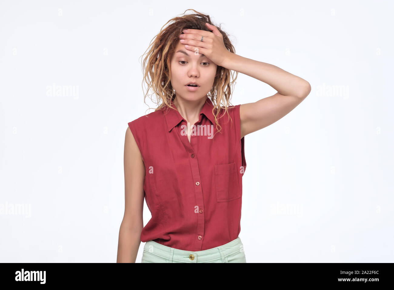 Woman mistake forgot memory hi-res stock photography and images - Alamy