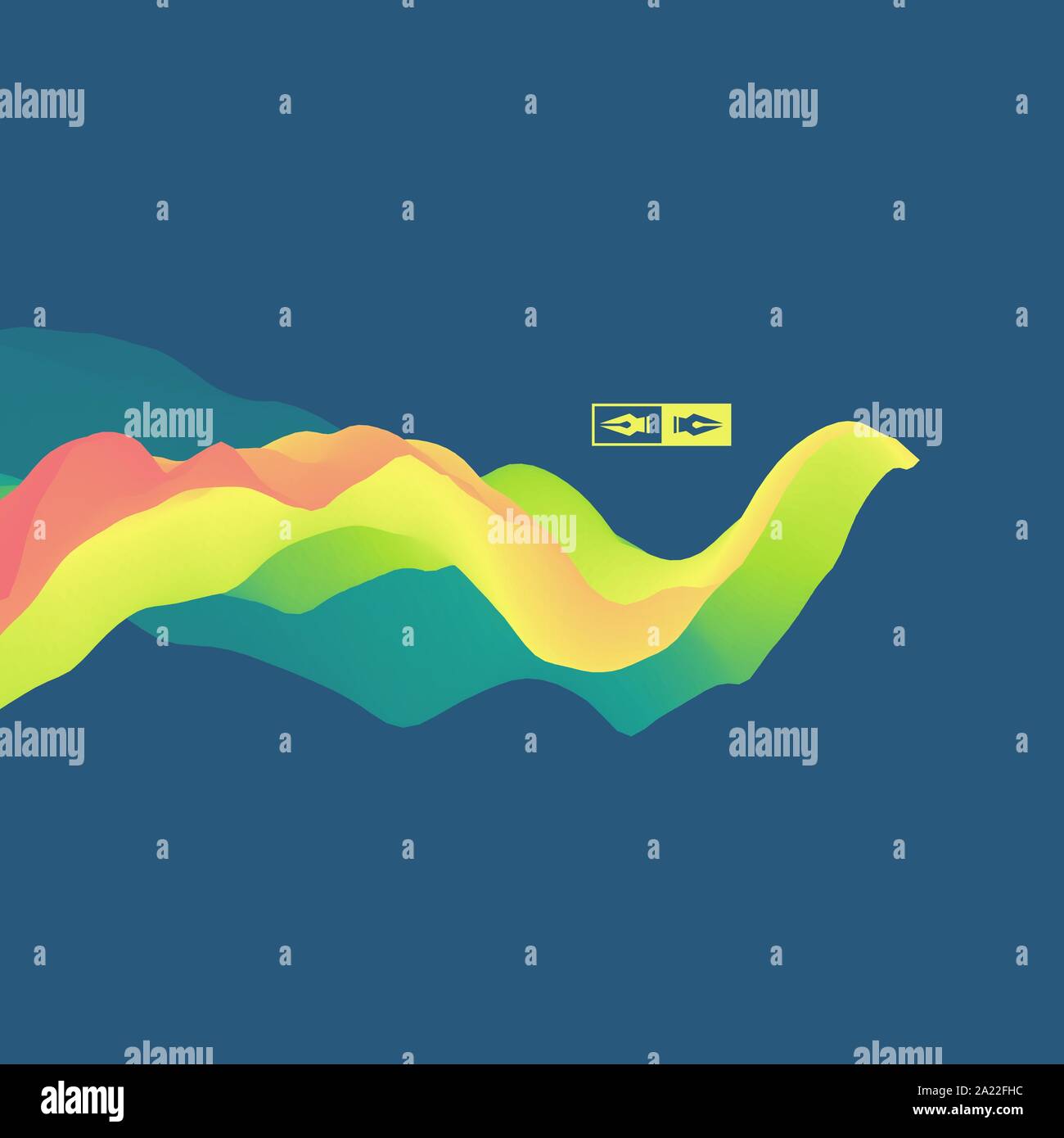 3d Wavy Background Dynamic Effect Abstract Vector Illustration Design Template Modern