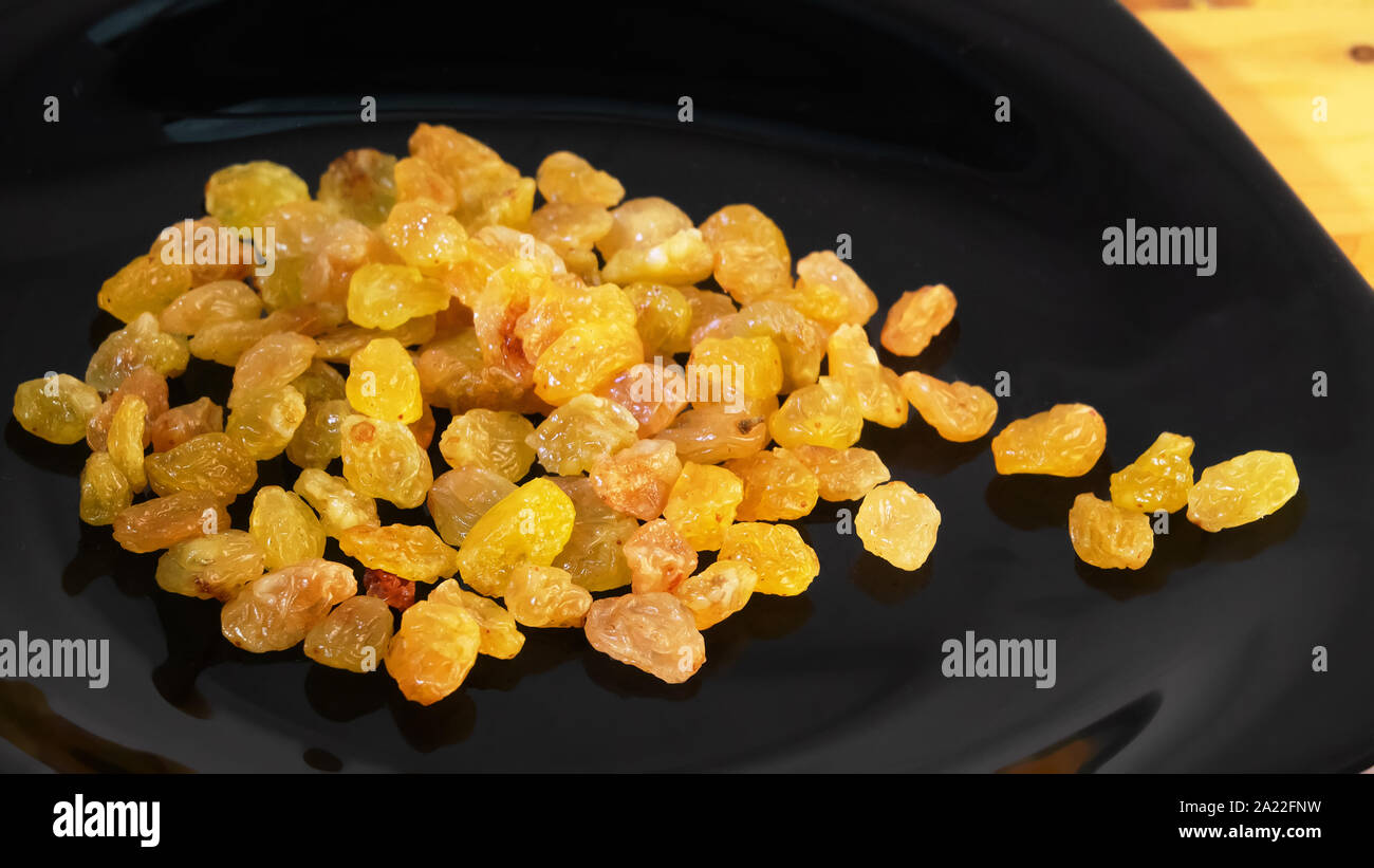 Even dry raisins look very juicy and attractive in macro version. Dried ...