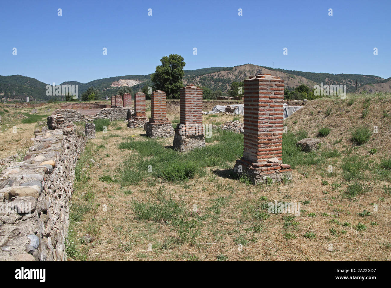Pillars of the Diana Roman Castrum Fortress, cliffs of the Djerdap ...