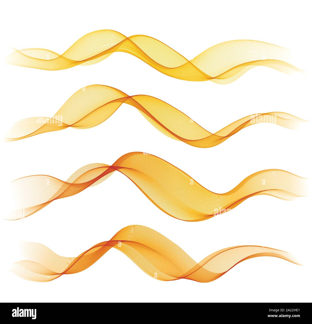 Set of orange abstract wave design element Stock Vector Image & Art - Alamy