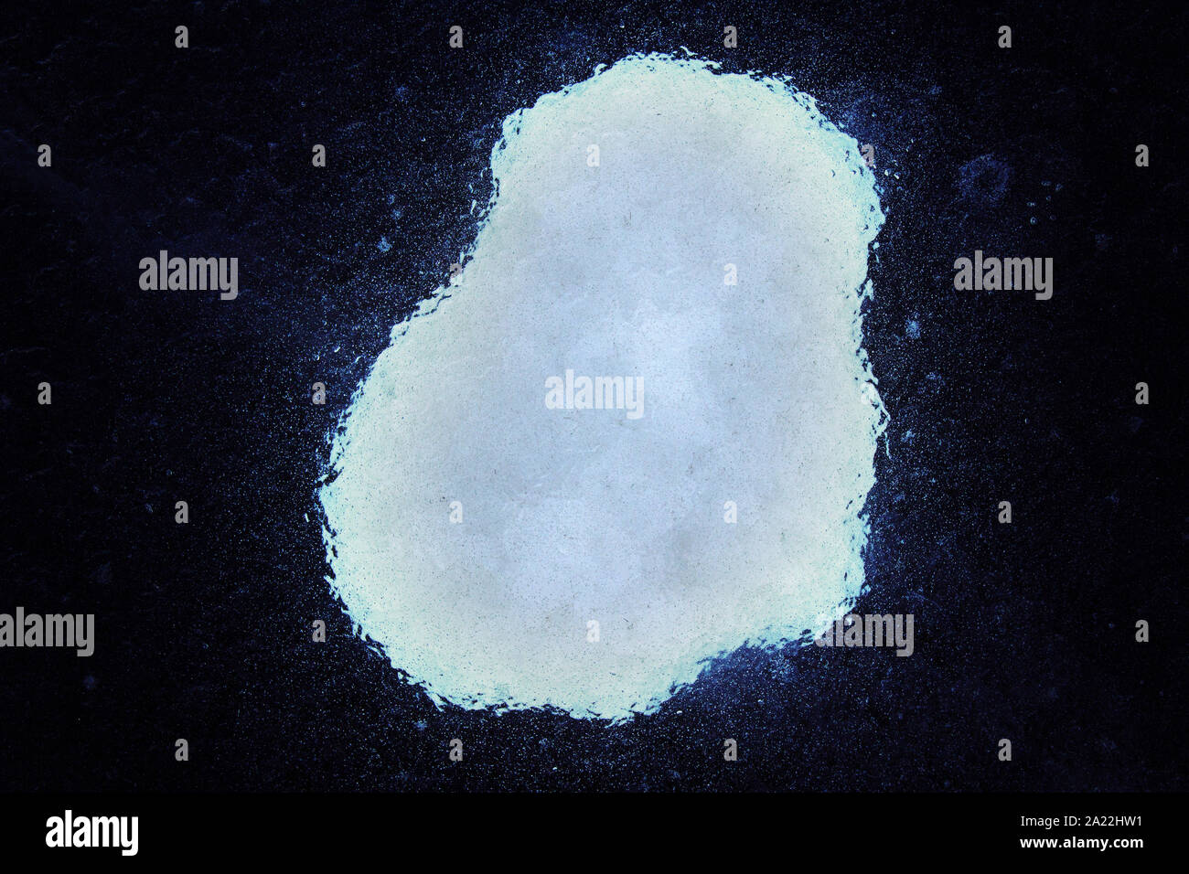 The macro structure, pattern and crystals of newly formed ice called ...