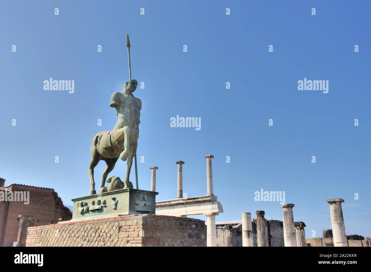 Naples, Italy - September 05, 2019: Statue of a Centaur, a mythical ...
