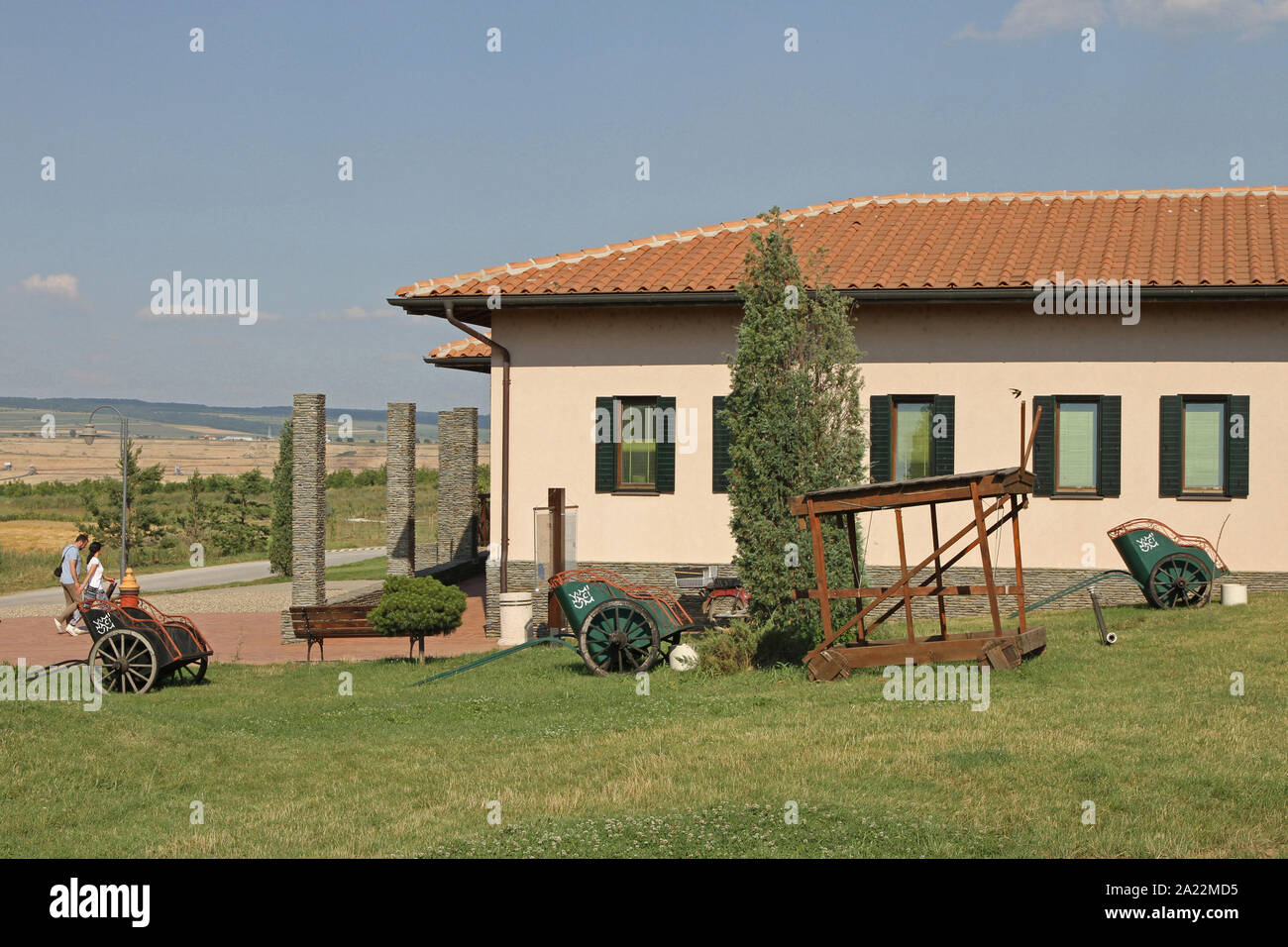 Modern replica of Roman Centurion's home at the left wing at domus ...