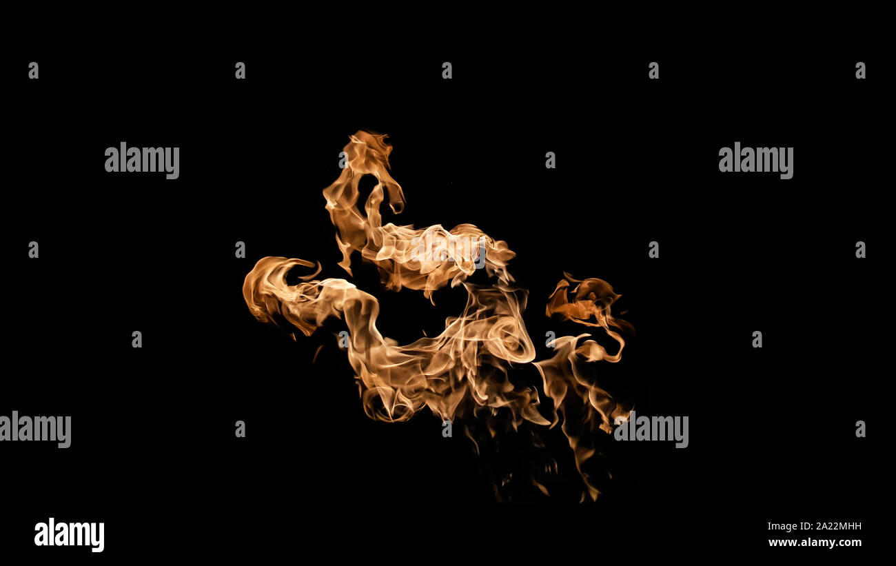 Fire flames on black background. fire on black background isolated ...