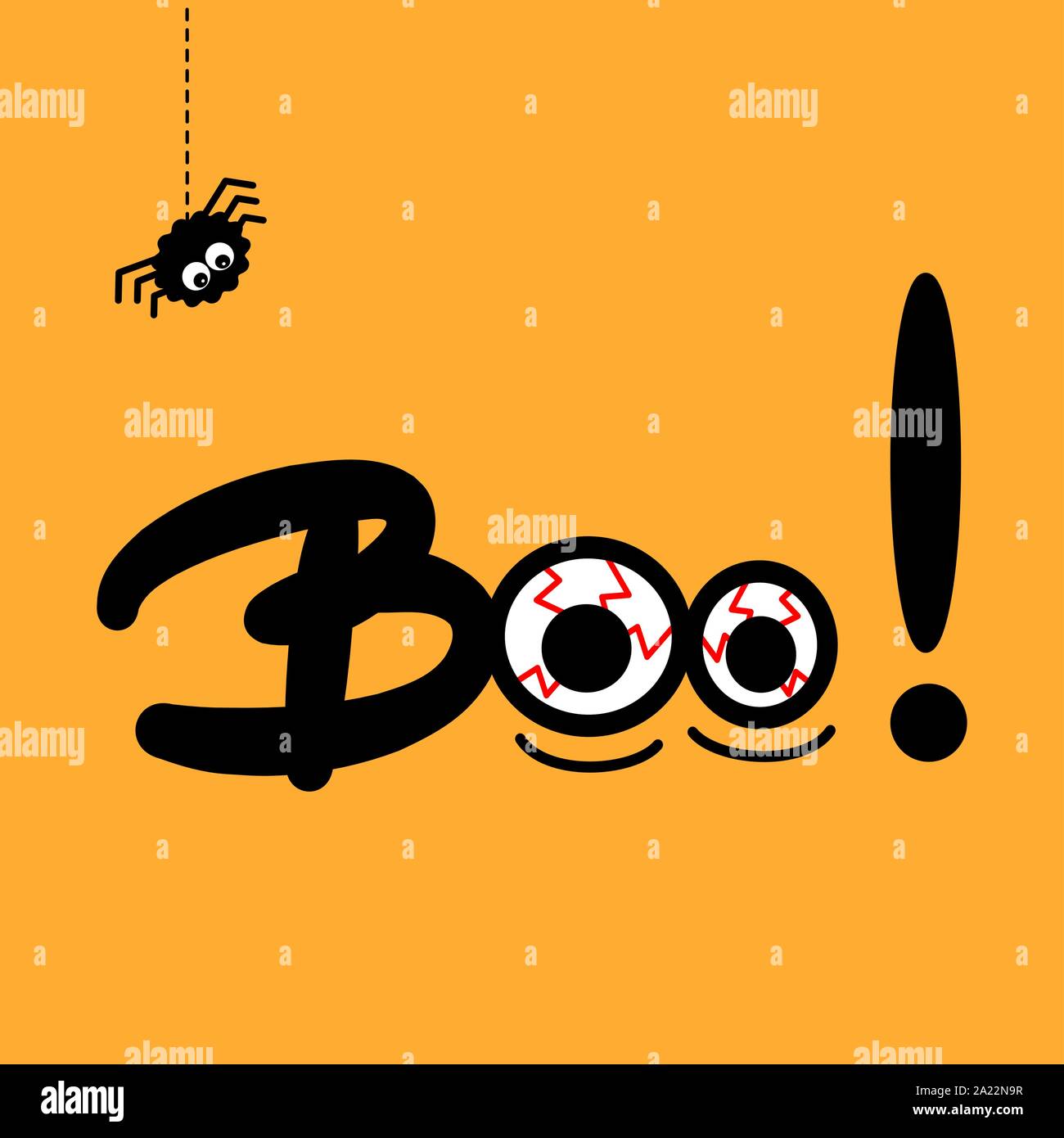boo vector halloween lettering poster design template Stock Vector ...