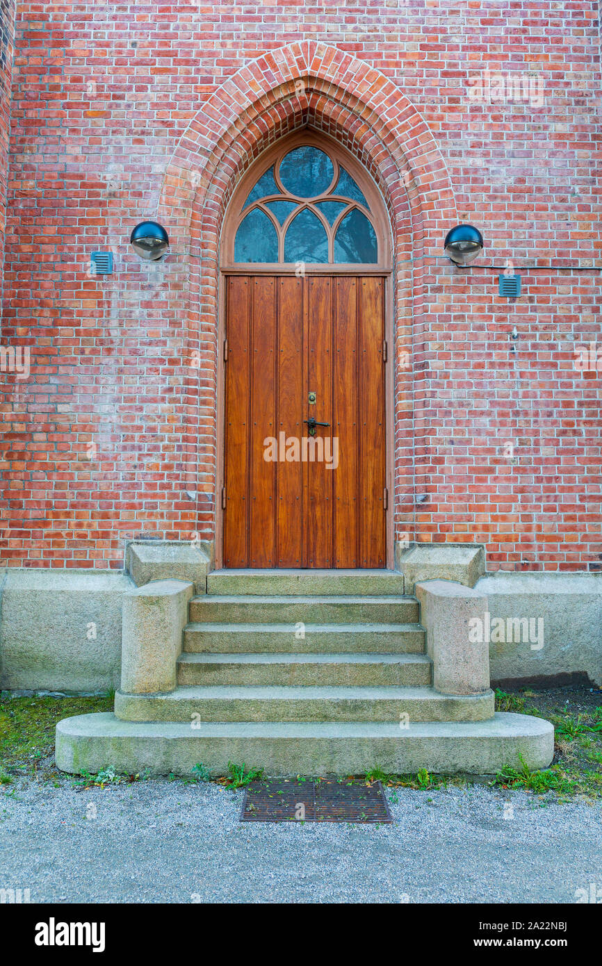 Church Chapel Entrance Door in Fredrikstad Norway Stock Photo - Alamy