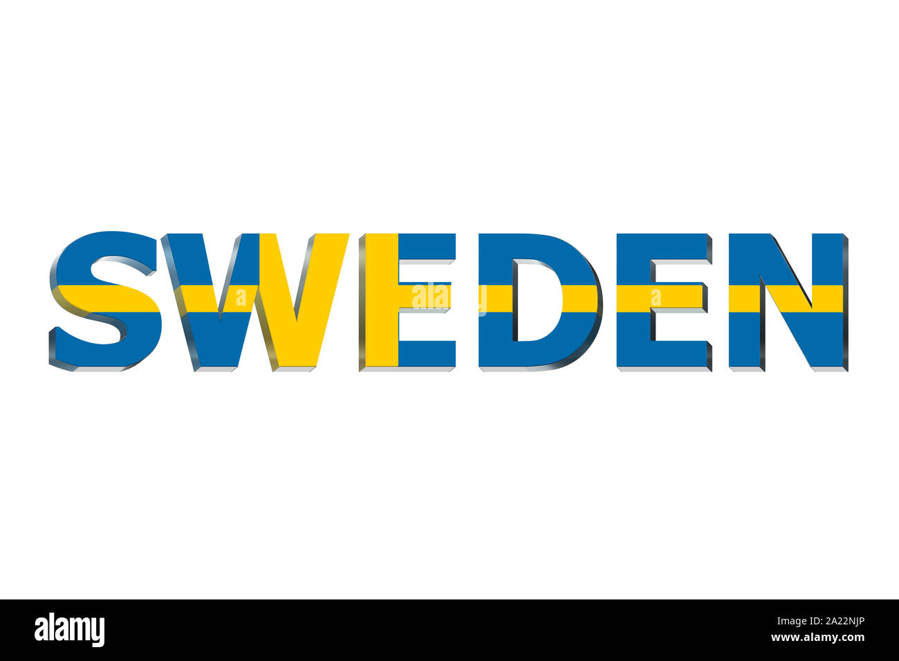 Flag of Sweden on a text background Stock Photo - Alamy