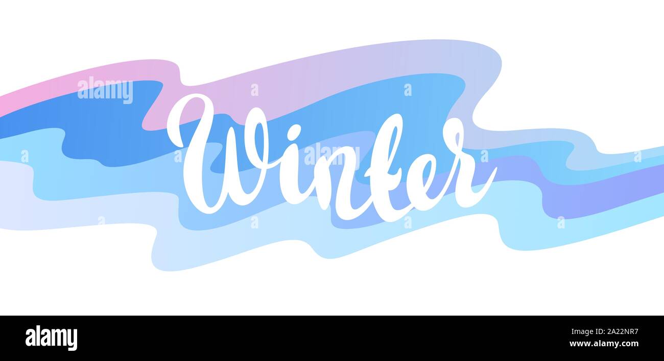 Background with winter lettering Stock Vector Image & Art - Alamy