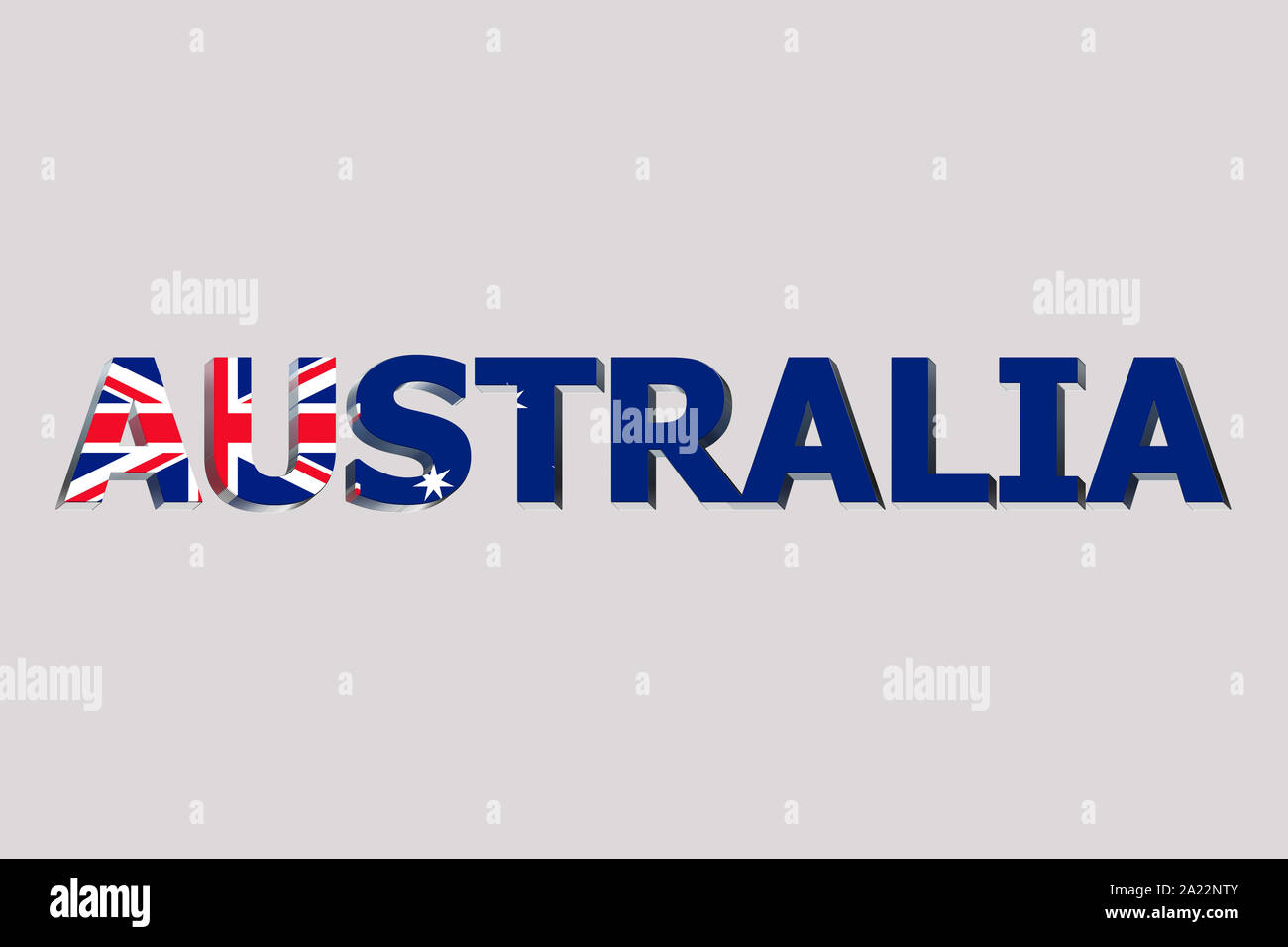Flag of Australia on a text background Stock Photo - Alamy