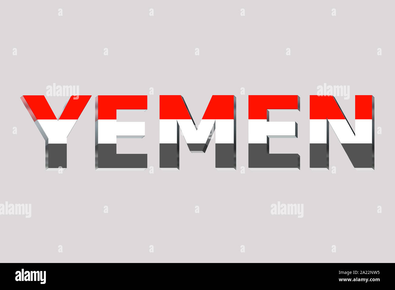 Yemen country text red hi-res stock photography and images - Alamy