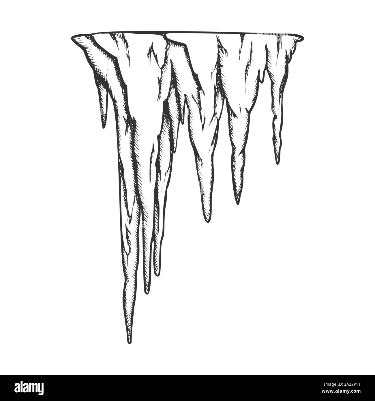 Stalactite Ancient Cave Element Vintage Vector Stock Vector Image & Art ...