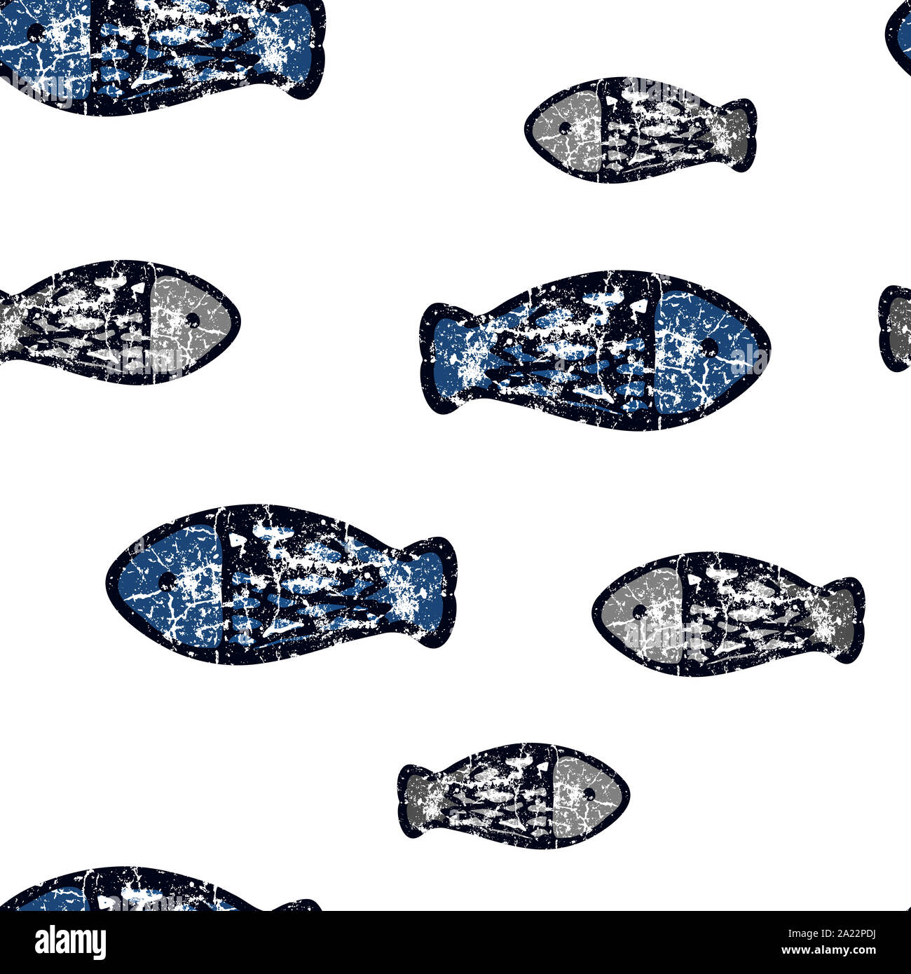 Seamless vector illustration, fishes, white texture, marine life Stock ...