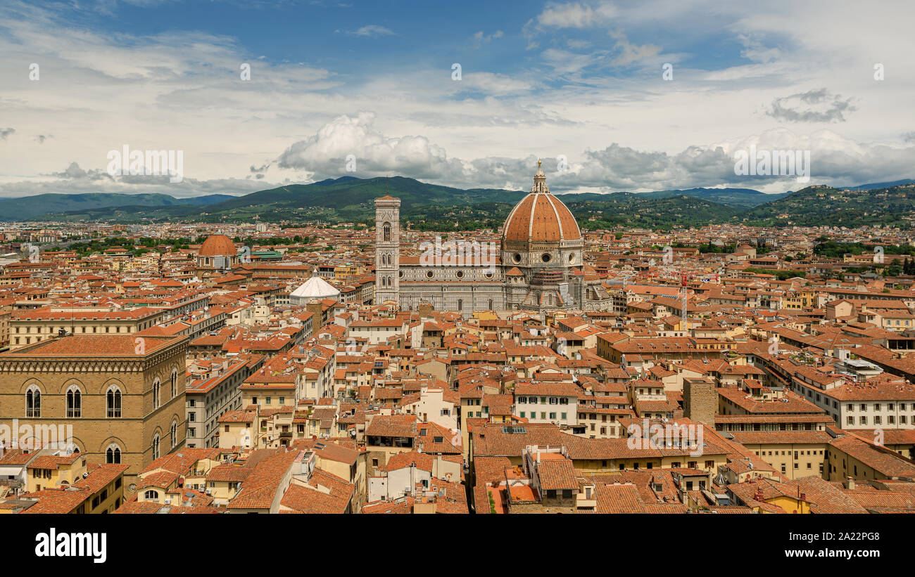 City scape in Florence, Italy. Amazing mediterran city, where many ...