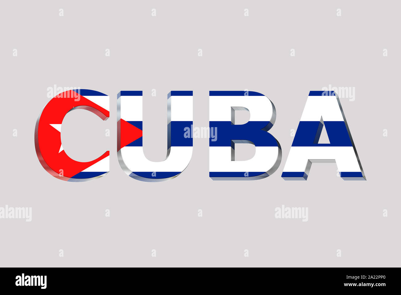 Flag of Cuba on a text background Stock Photo - Alamy
