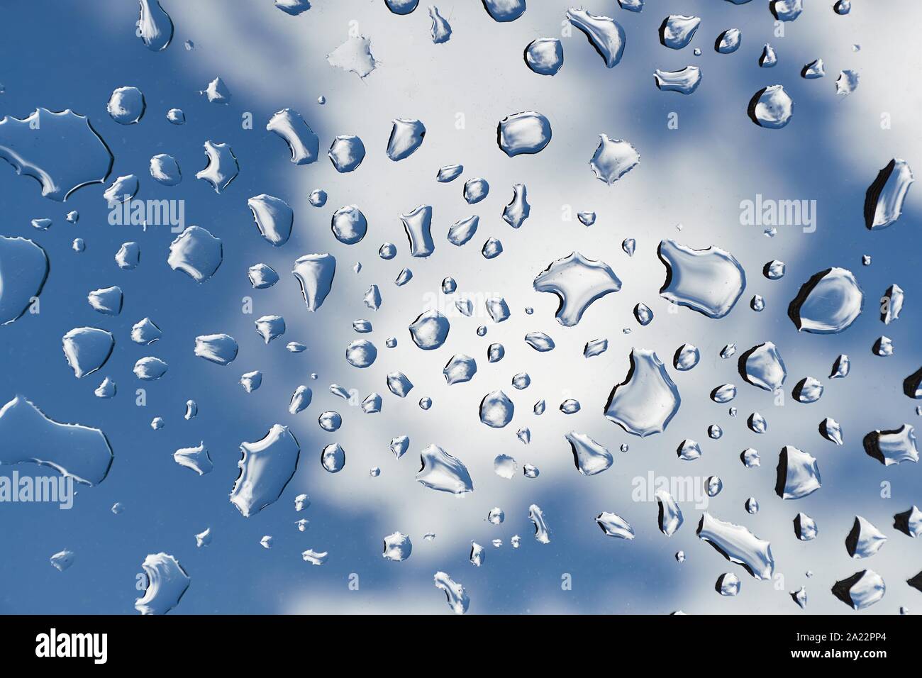Wet glass roof after rain Stock Photo - Alamy