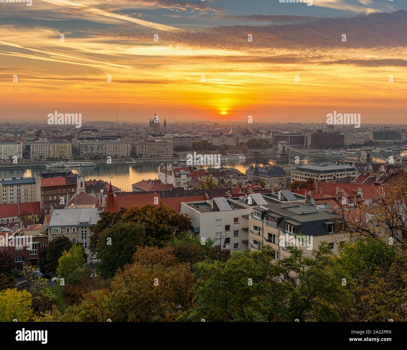 Stunning cityscape from Budapest in the fantasztic morning lights Stock ...