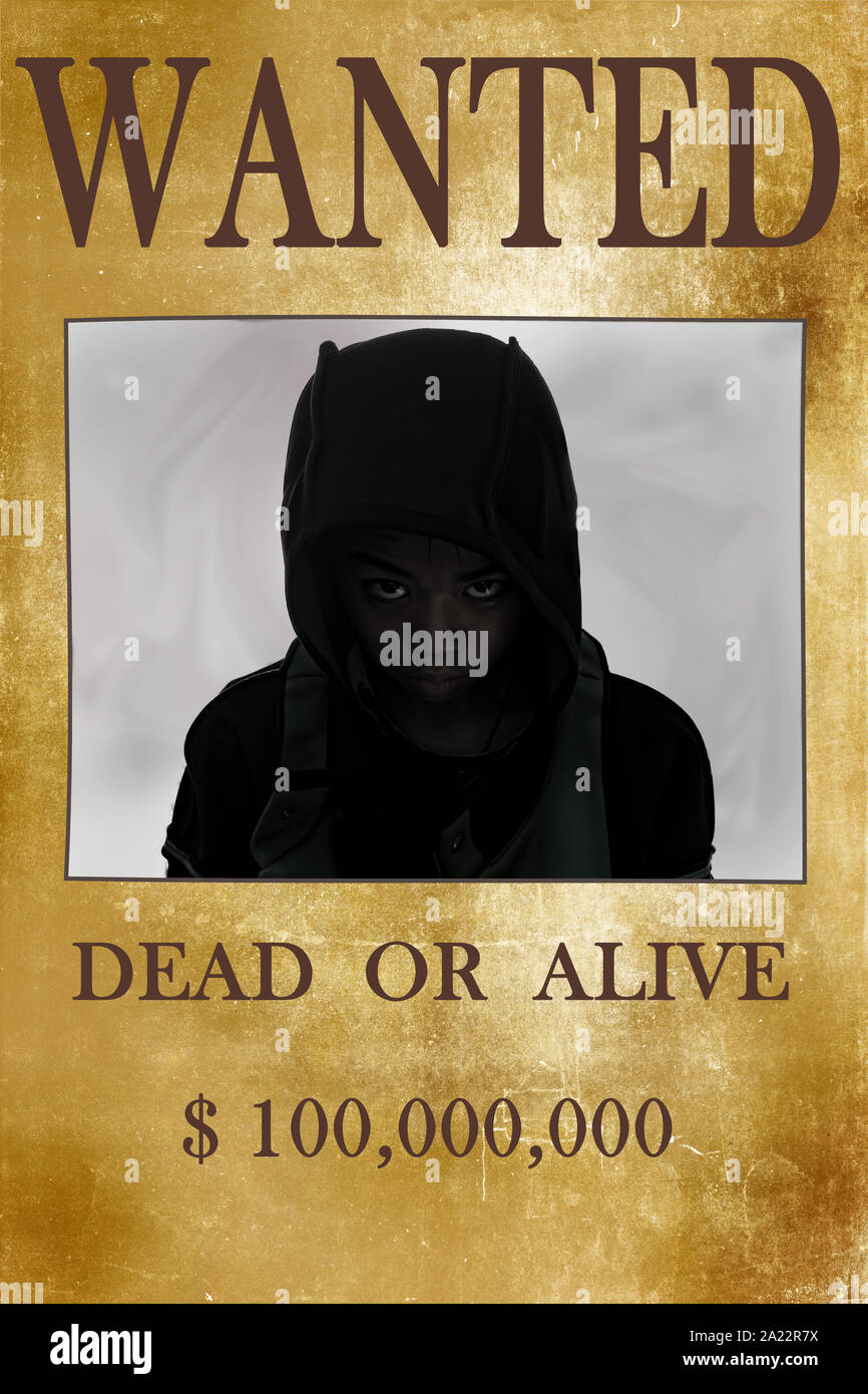 The posters wanted hacker boy Stock Photo - Alamy