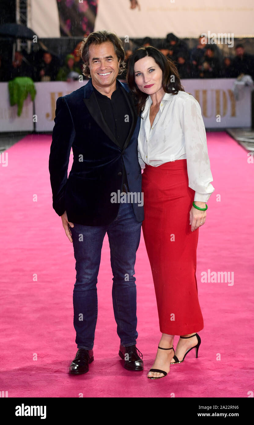 Rupert Goold and wife Kate Fleetwood arriving for the Judy European ...