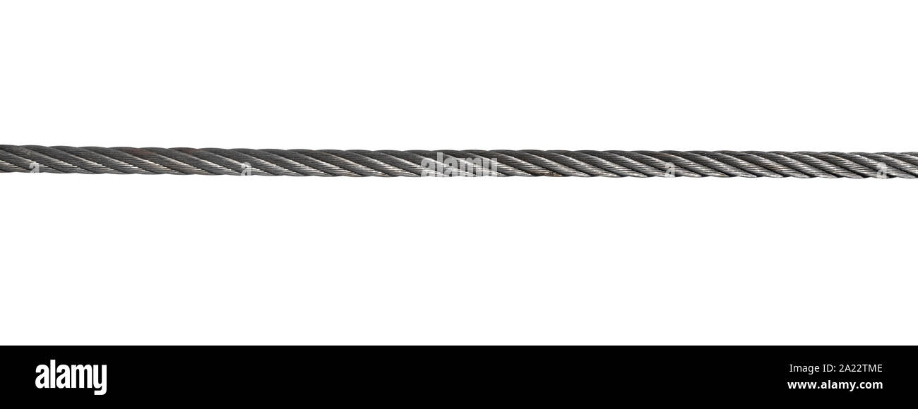 Metal cable on white background with clipping path Stock Photo - Alamy