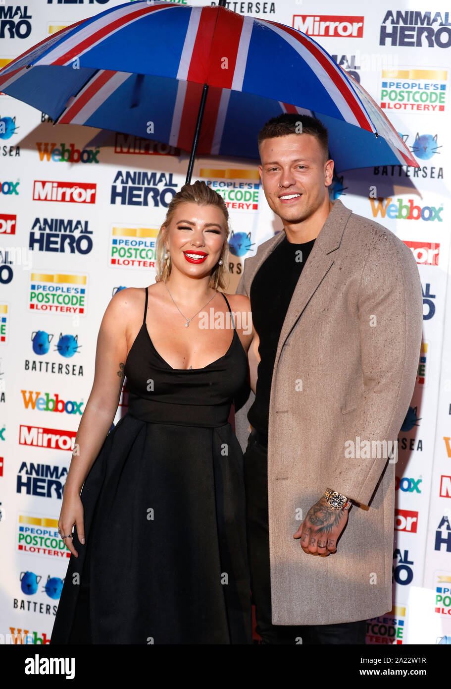 Olivia Bowen and Alex Bowen attending the Mirror Animal Hero Awards ...