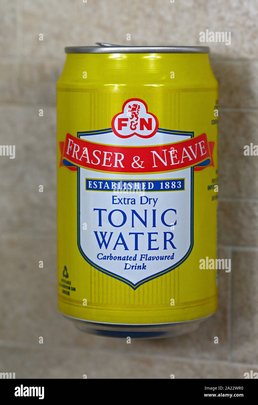 papenburg, germany - 2019.09.30: fraser & neave tonic water tin can ...