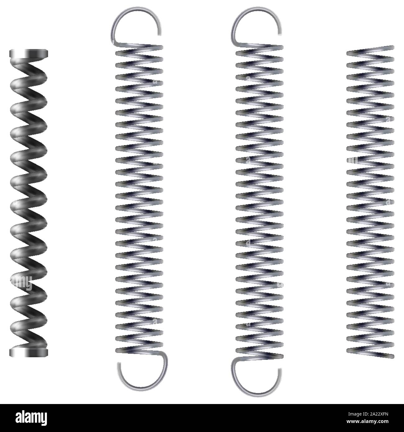 Compressed spring isolated Stock Vector Images - Alamy